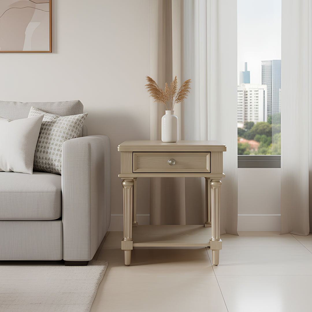 Atria Side Table | Drawer & Shelf Storage | Bless Brothers SG