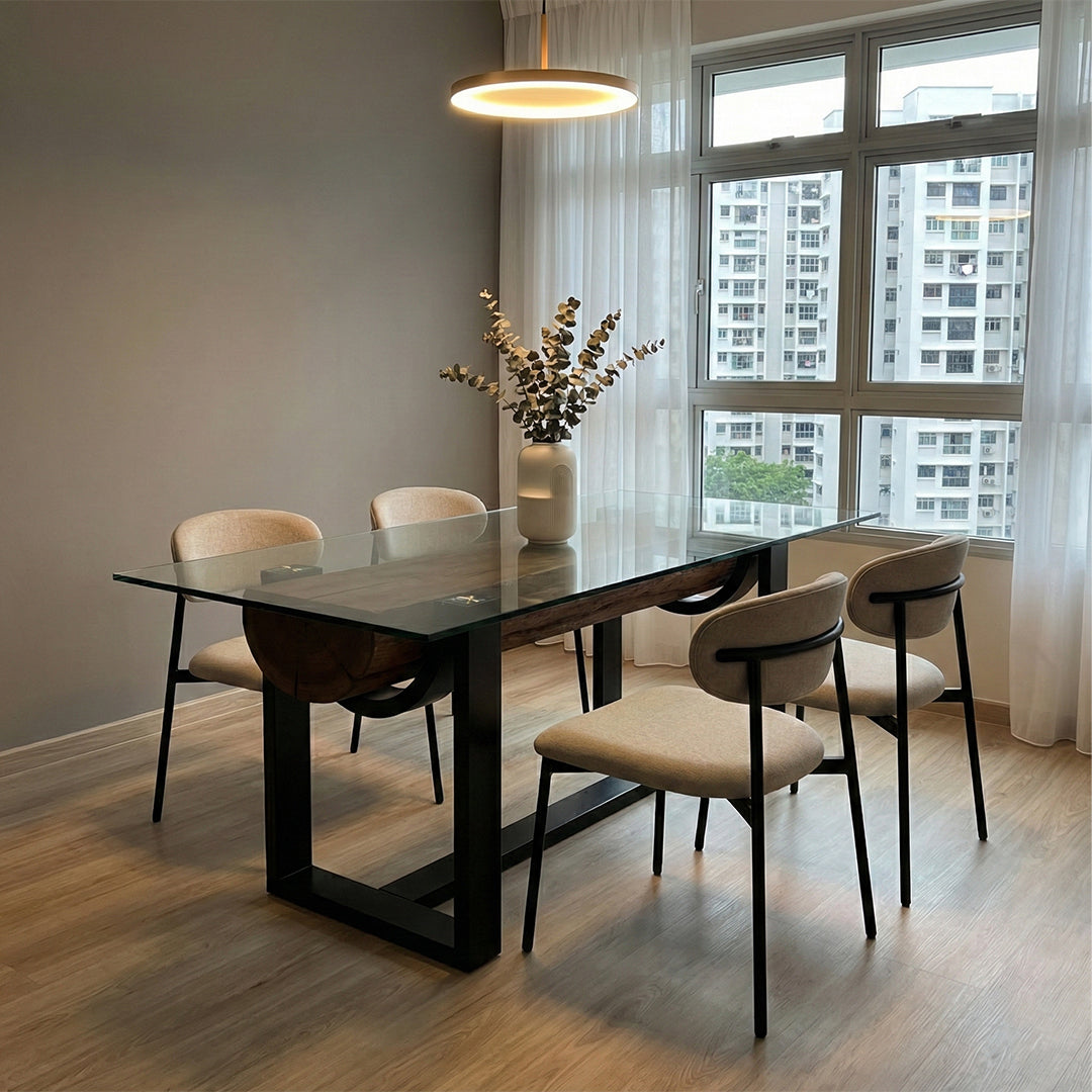 Brooklyn Dining Table | Wood Top & Industrial X-Frame Base | Bless ...