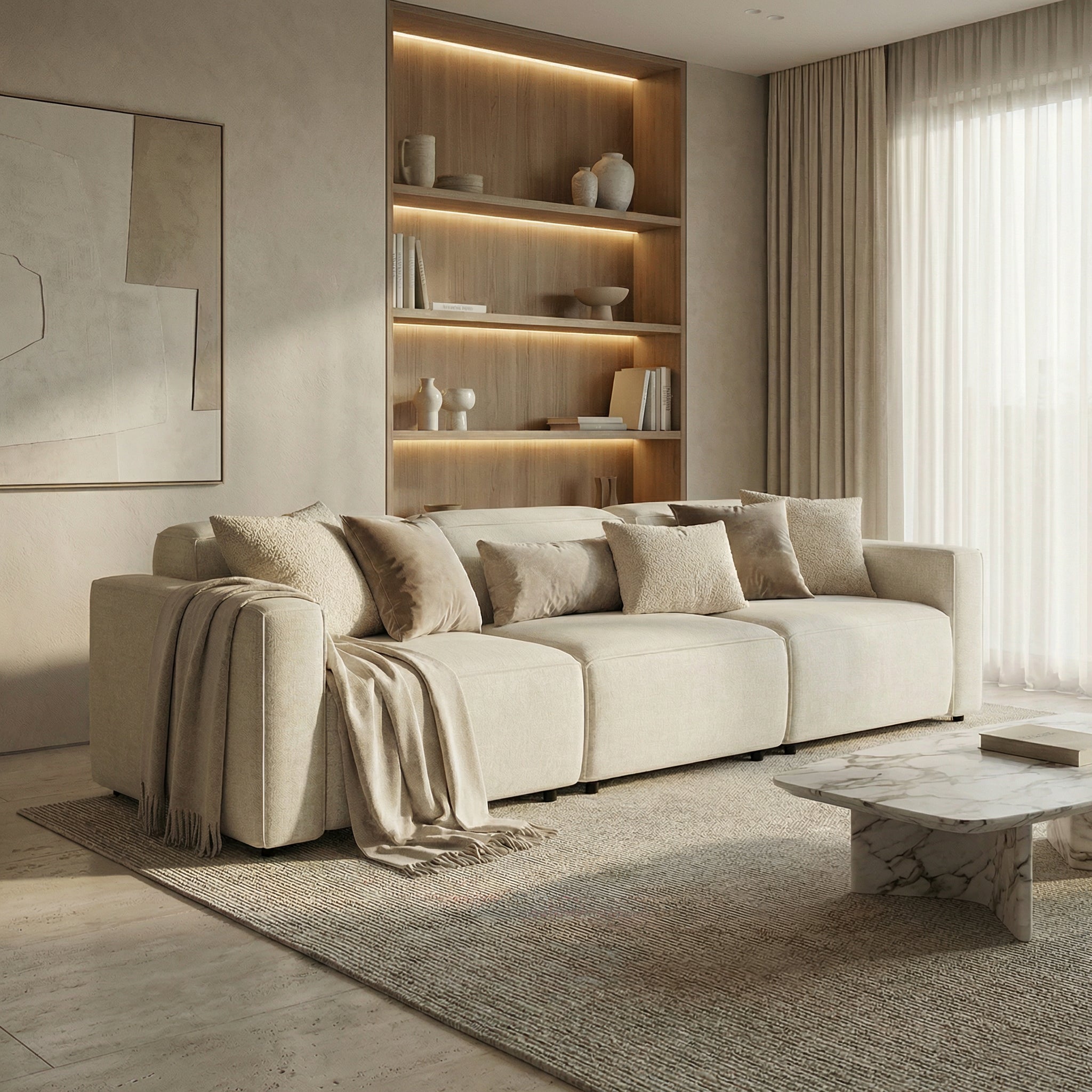 Chelsea 5 Seater Extended Sofa | Modern Large Sofa Singapore