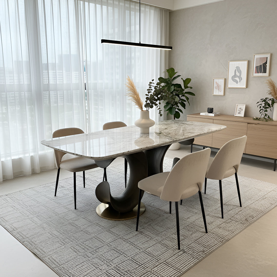 Myanmarian Altair Marble Dining Table Singapore | Bless Brothers