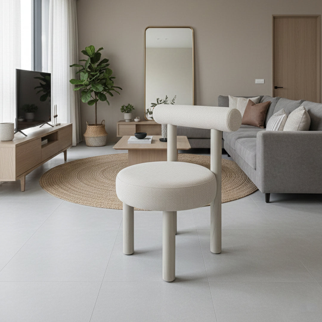 Sirena Dining Chair | Cutout Back & Modern Fabric | Bless Brothers SG