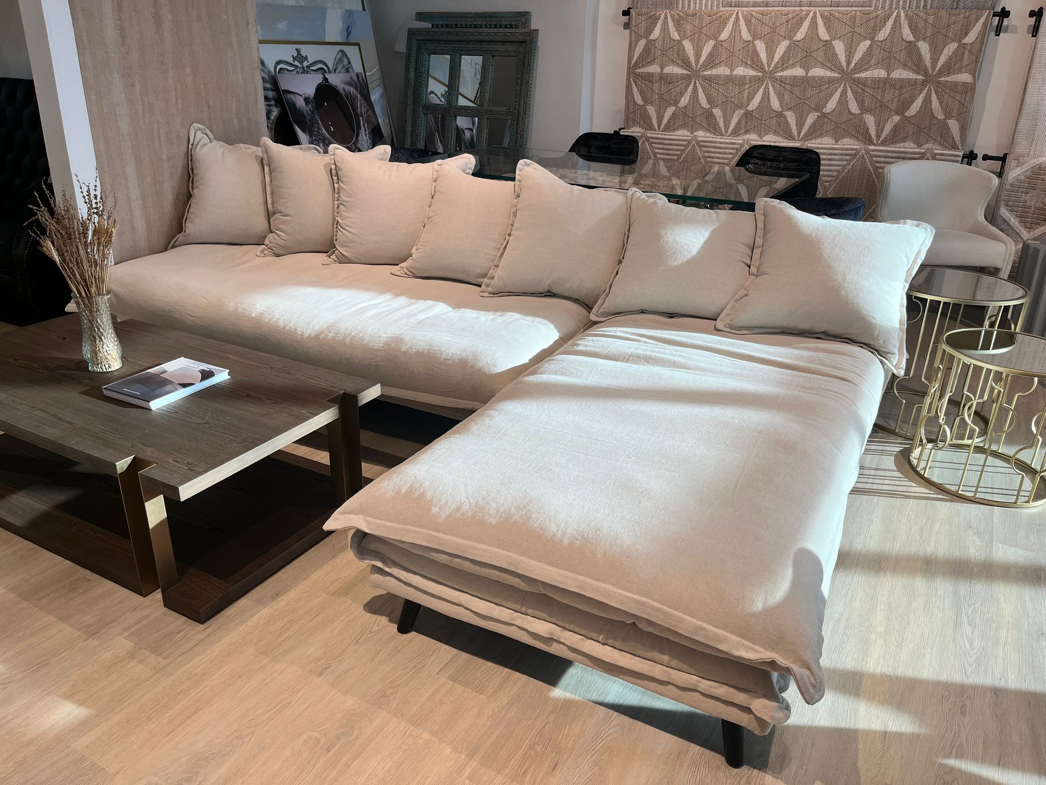 Sable Corner Sofa | Extra Deep Seating & Plush Fabric | Bless Brothers SG
